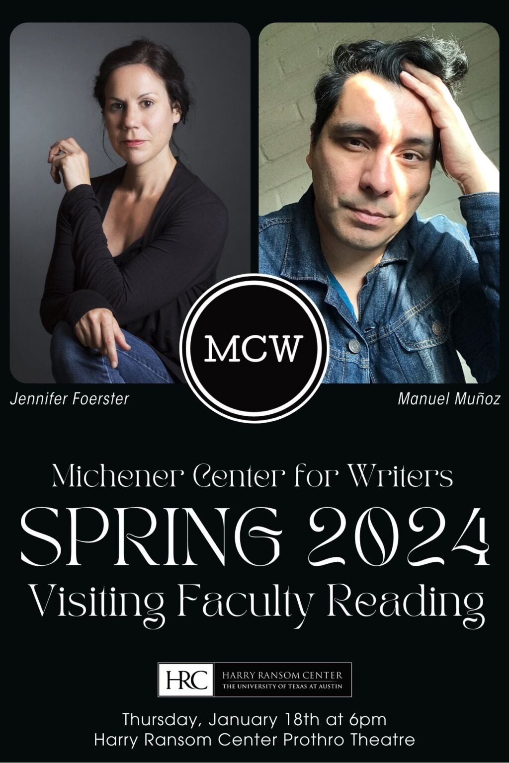 Event: Spring Faculty Reading: Jennifer Foerster & Manuel Muñoz on ...